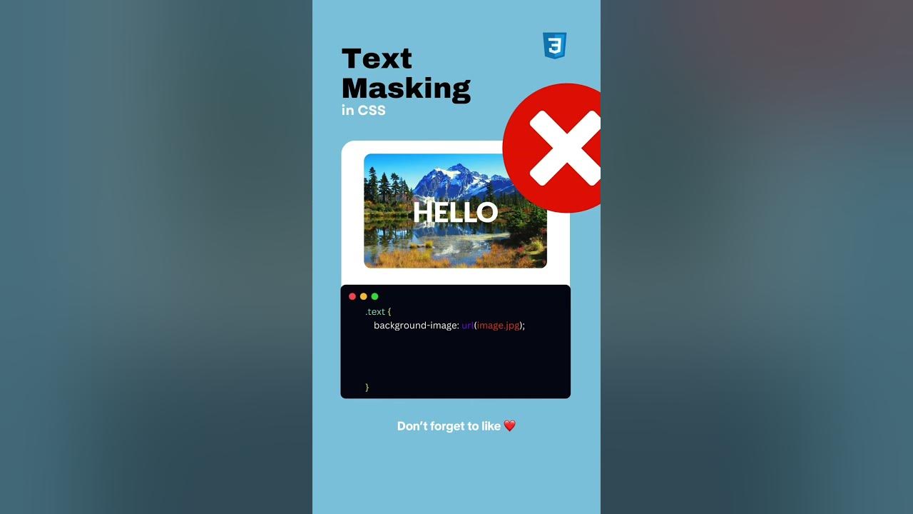 Text Masking Effect Using Html And Css Coding Html Css Css3 Html5 Youtube