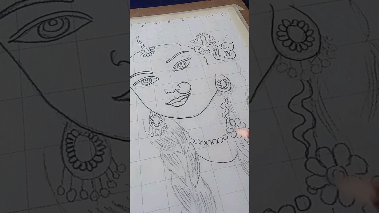 Cute Radharani_Outline_Drawing##radha ji##drawing ##shorts #😱🙏 - YouTube