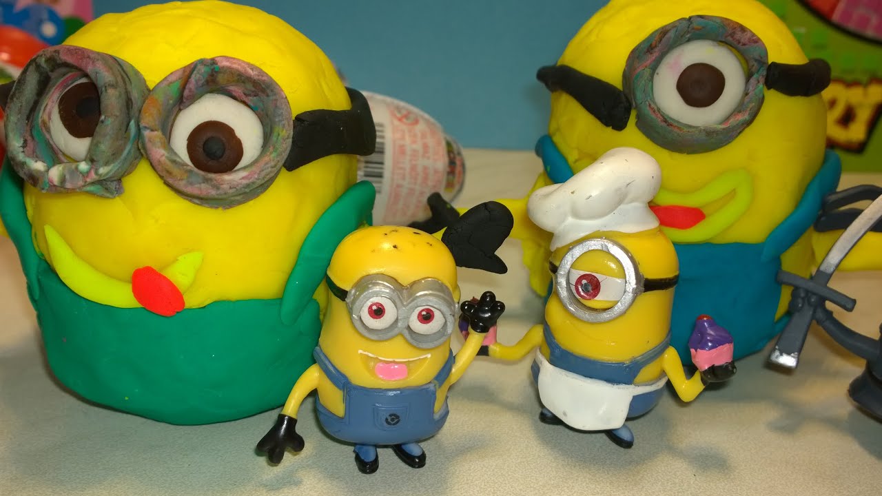 New Minions Play Doh Minion Surprise Eggs Opening! Despicable Me ...