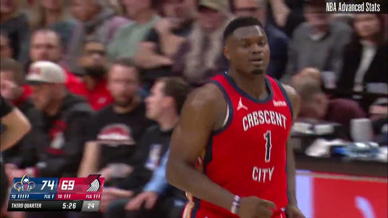 Zion Williamson 22 pts 7 reb 3 ast vs Portland Trail Blazers | 2024-04-09 - YouTube