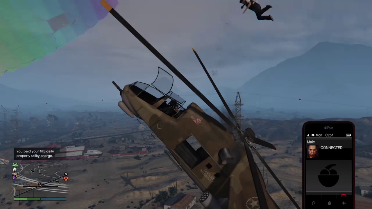 GTA V Online - Helicopter Bail Fail ft. Shungbat - YouTube