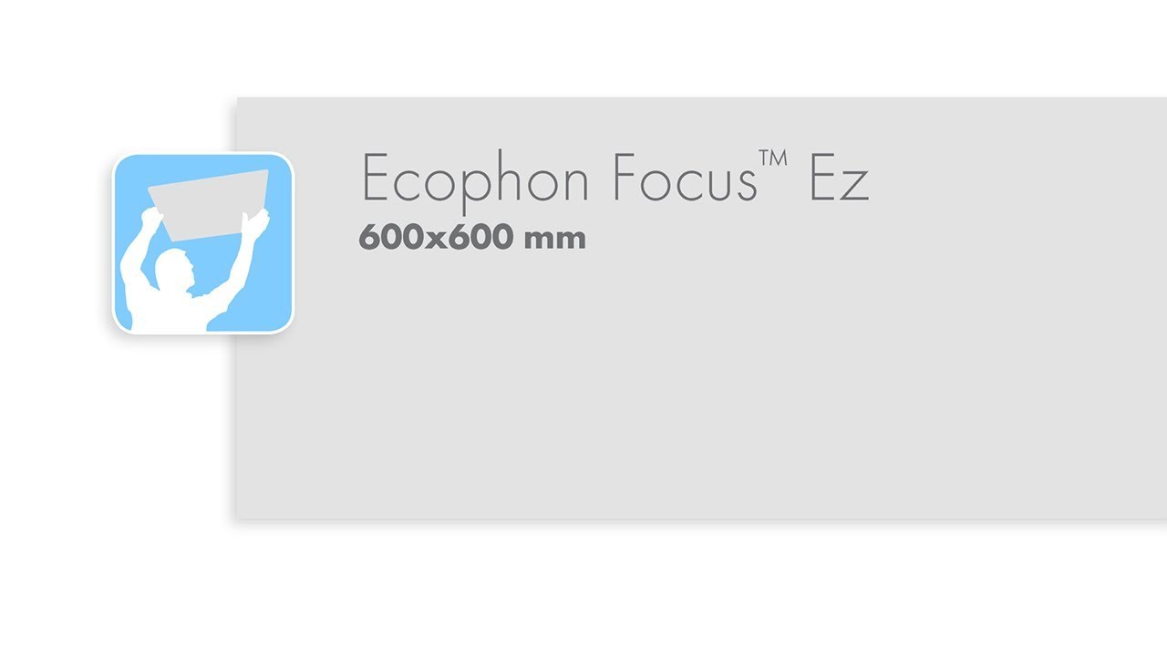 Ecophon Focus™ Ez 600x600 mm installation - YouTube