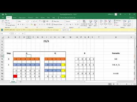 Restoring Division Algorithm(2)-Size Of Fields and No:of Steps - YouTube