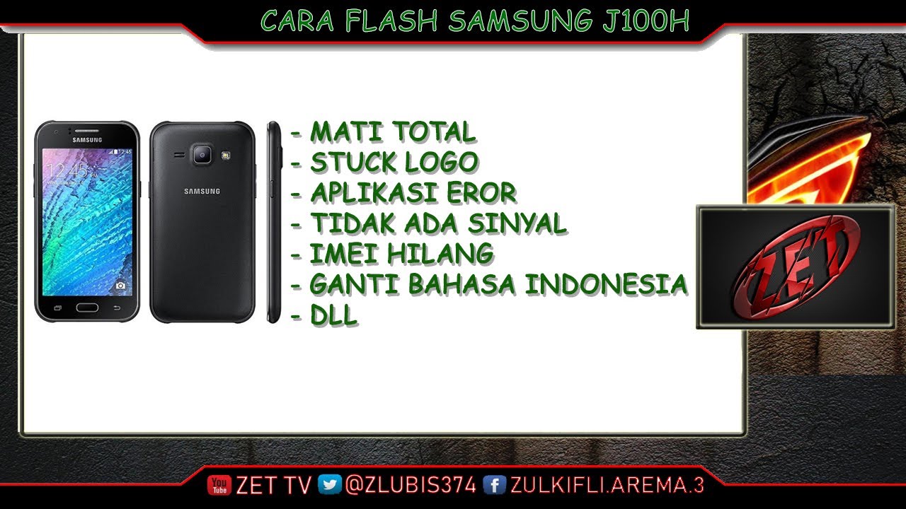 CARA FLASH SAMSUNG J100H VIA ODIN - YouTube