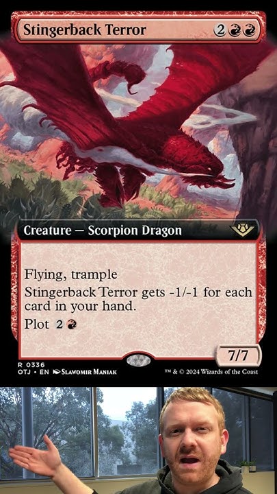 🔴Stingerback Terror doesn't have haste and that boggles my mind — MTG Outlaws of Thunder ...