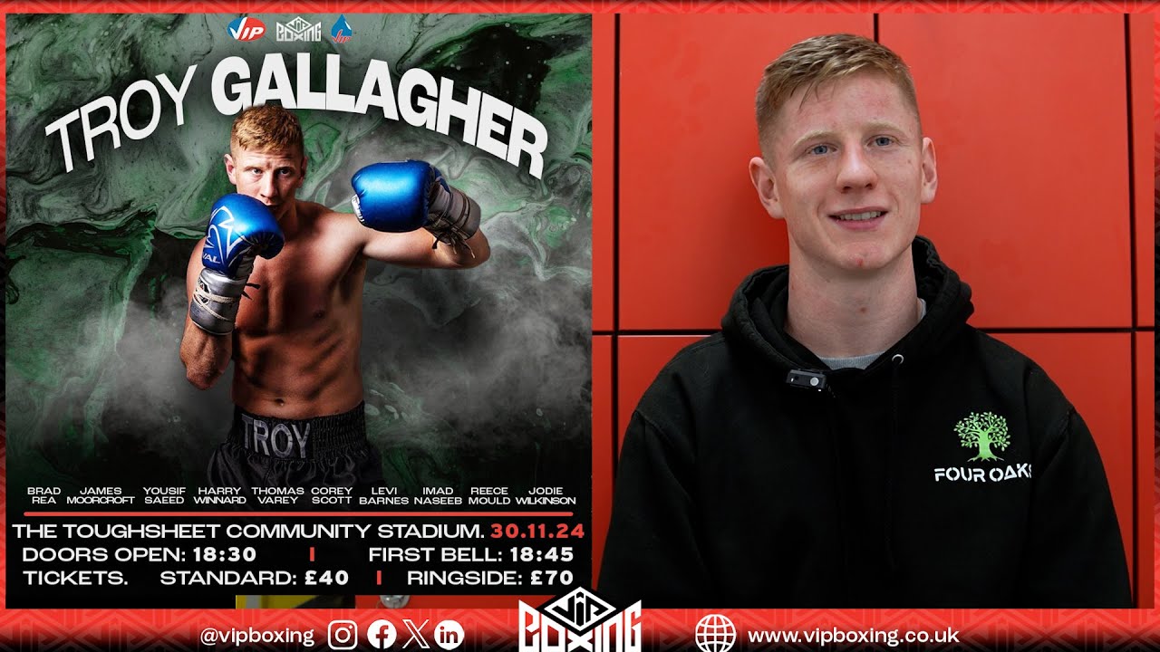I WANNA GO ALL THE WAY. I WANT A WORLD TITLE - Troy Gallagher makes his debut on November 30th ...