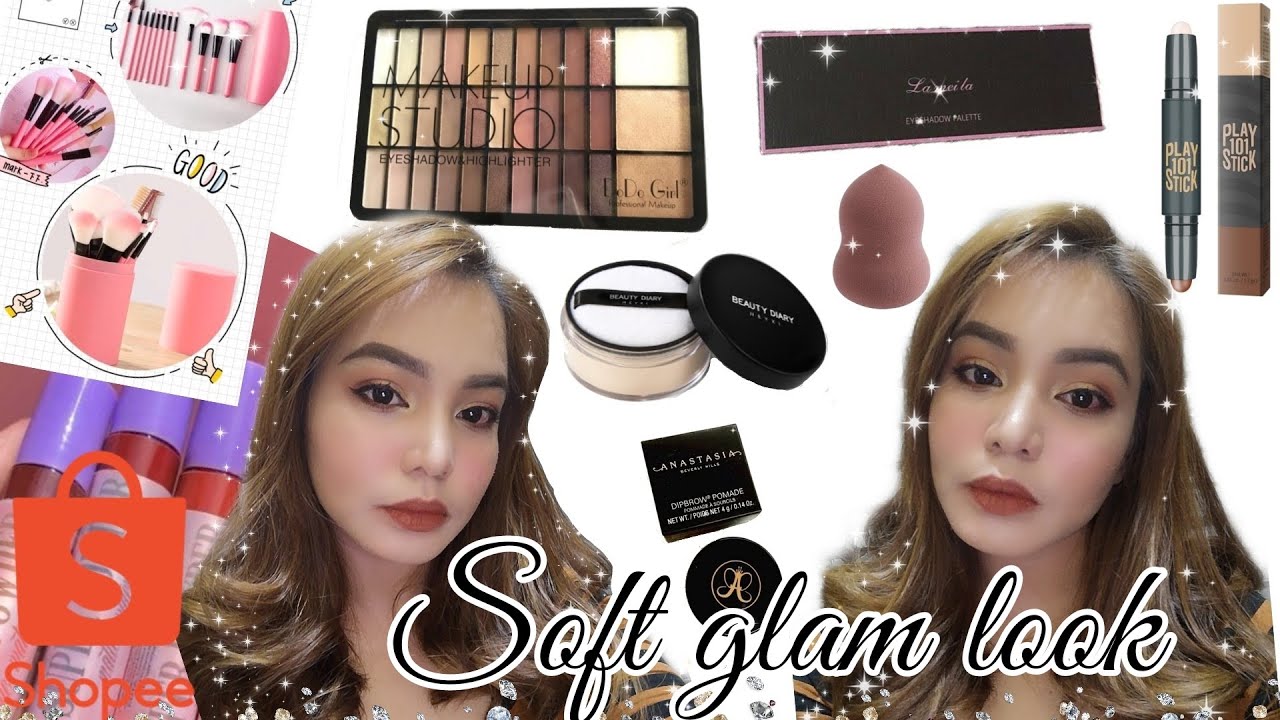 Soft glam look! |Murang Makeup sa shopee!!! - YouTube