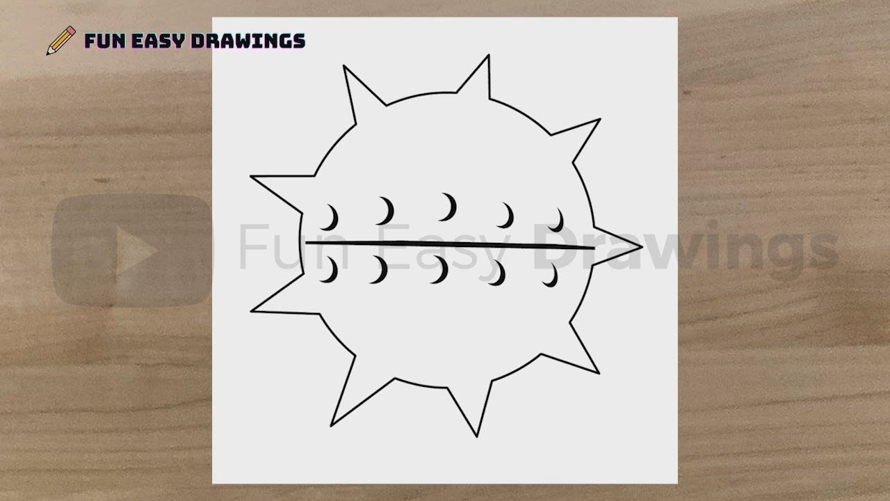 How to Draw a Sea Mine Easy - Fun Easy Drawings @funeasydrawings # ...