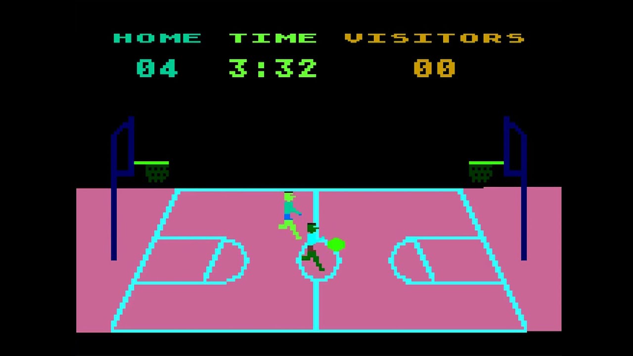 Basketball - (1979) - Atari 8-bit - WIN! - YouTube