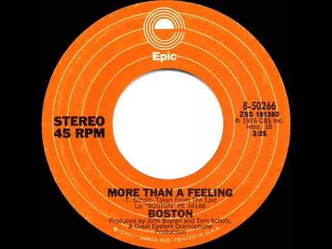 1976 HITS ARCHIVE: More Than A Feeling - Boston (stereo 45 single ...