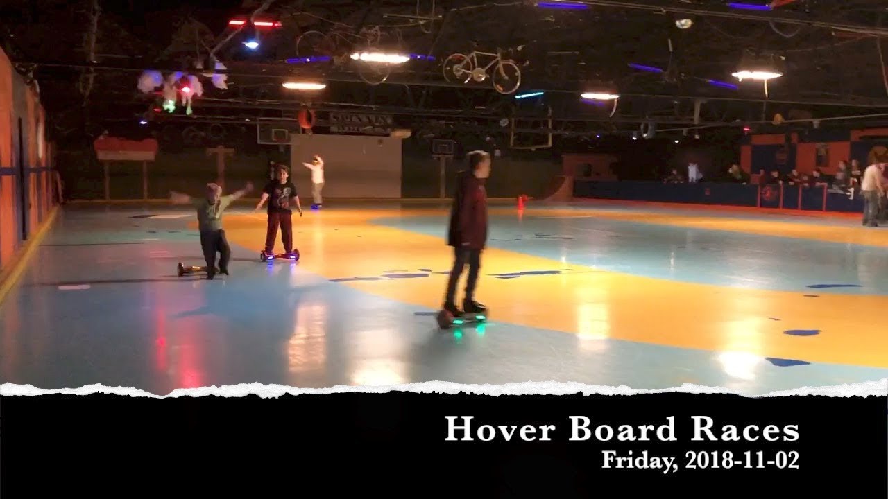 Spinnin Wheels Friday Night Hoverboard and Rollerskate Races - YouTube