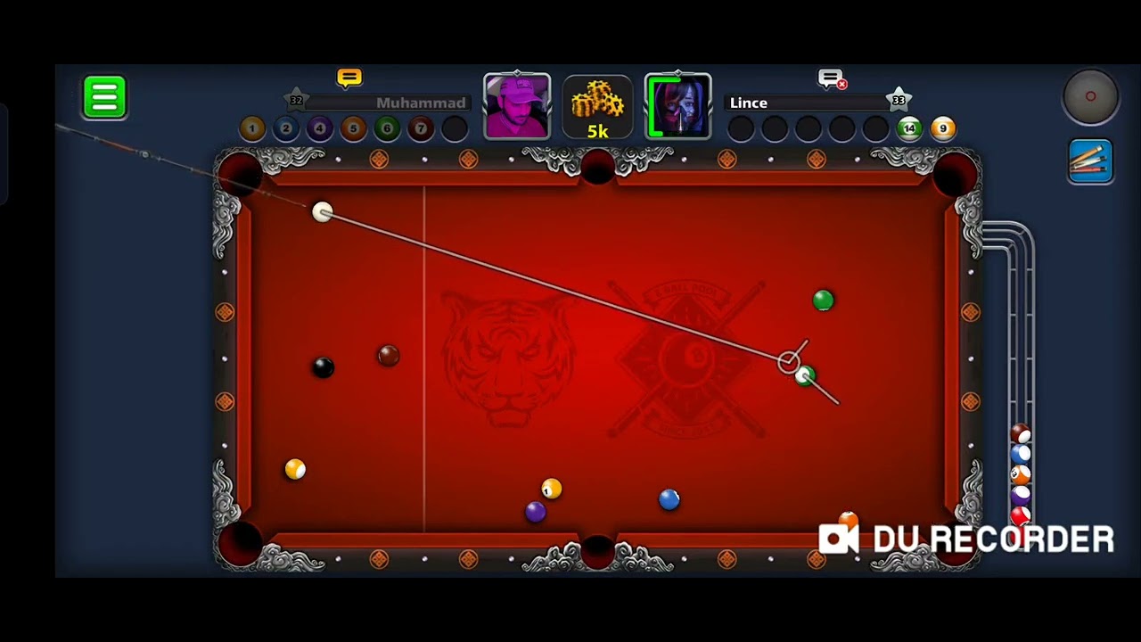 8 ball poll game with a random player and lost on black ball of 8 ...