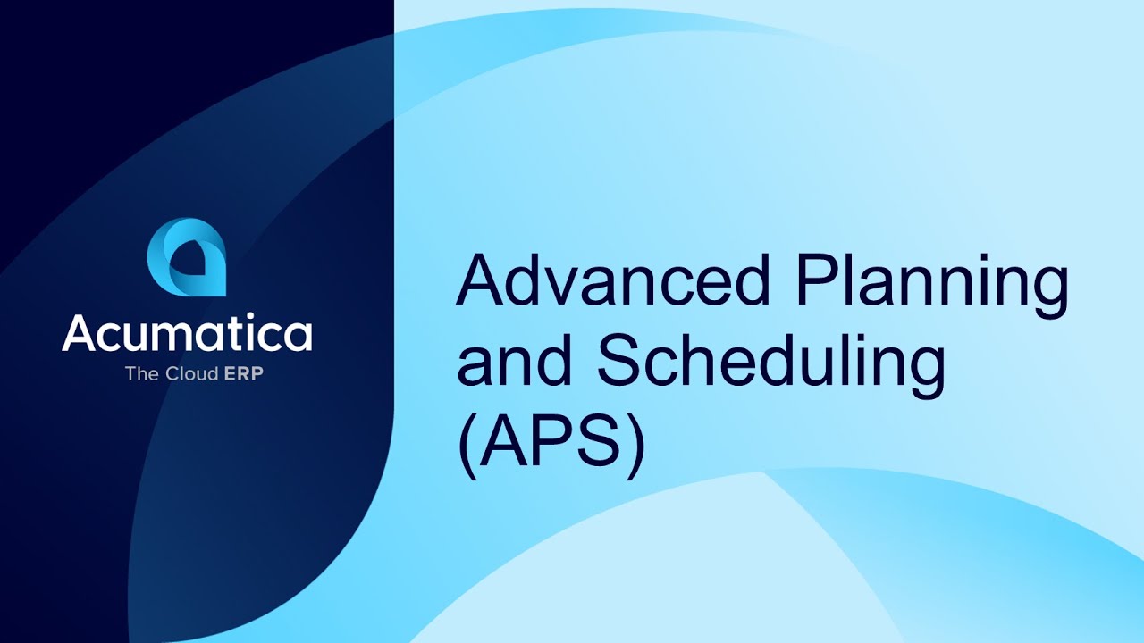 Advanced Planning and Scheduling (APS) - YouTube