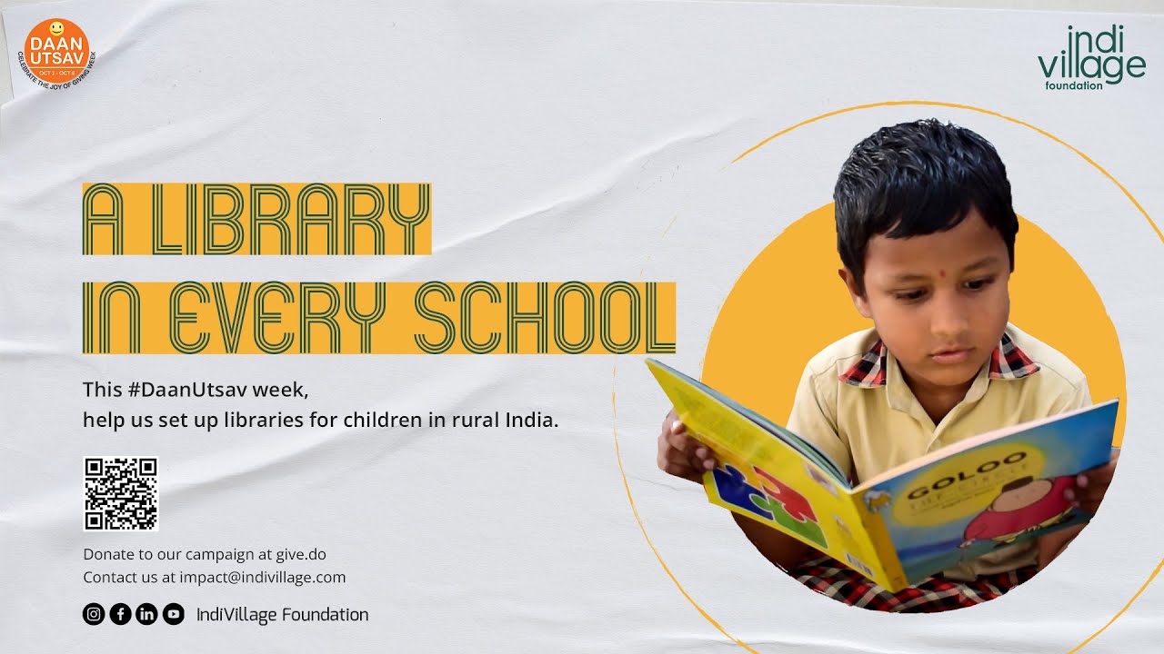 #daanutsav | Help Us Set Up More Libraries in Rural India | IndiVillage ...
