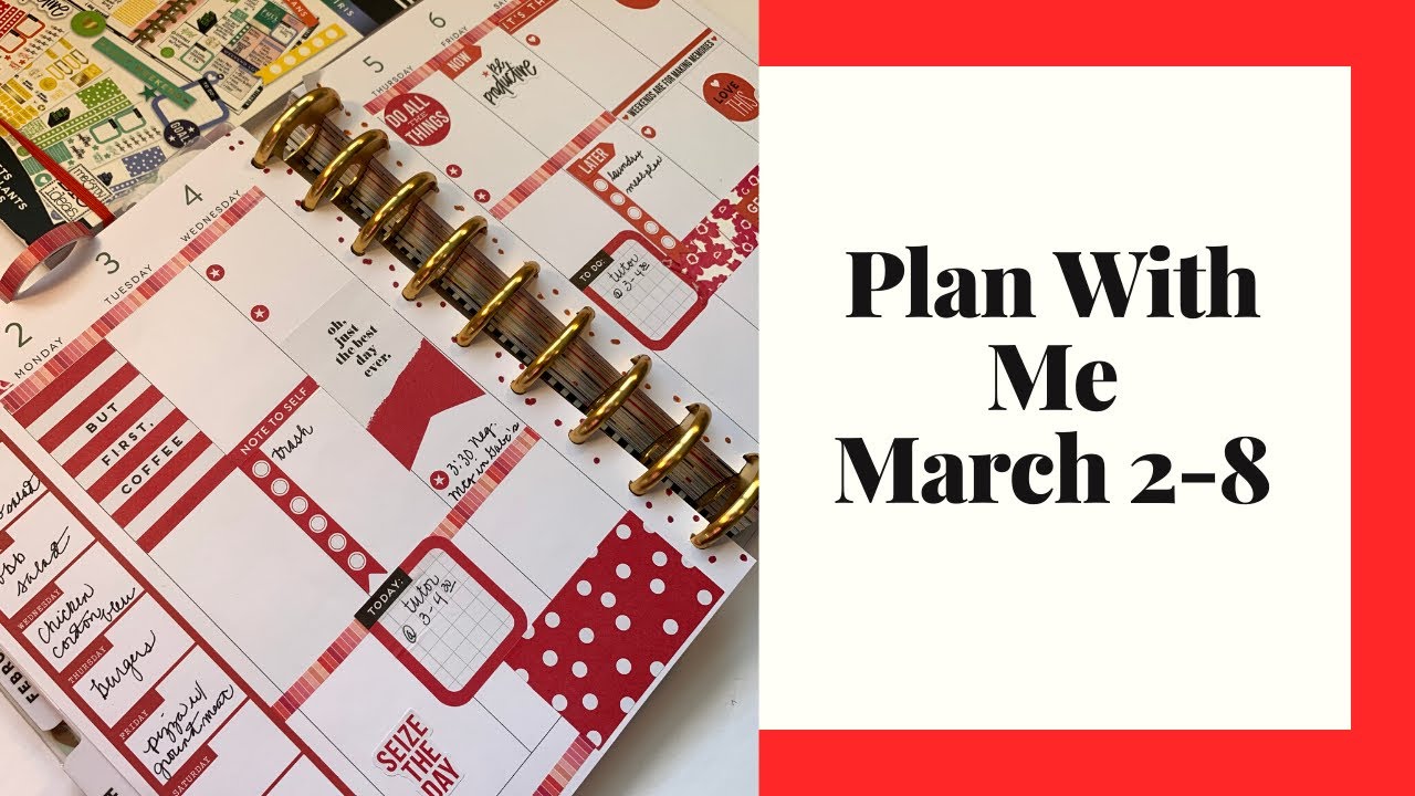 Plan With Me: March 2-8, 2020 - YouTube