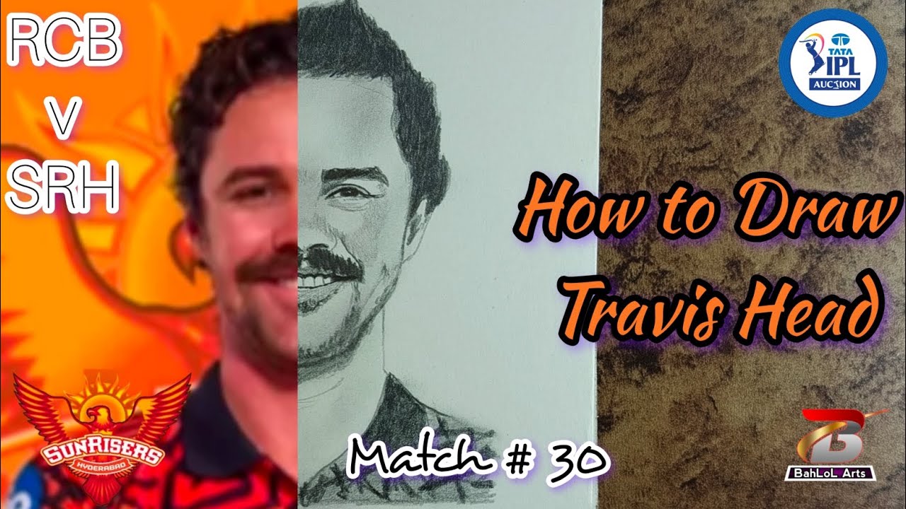 How to Draw Travis Head | Player Of The Match SRH Match 30 | TATA IPL ...