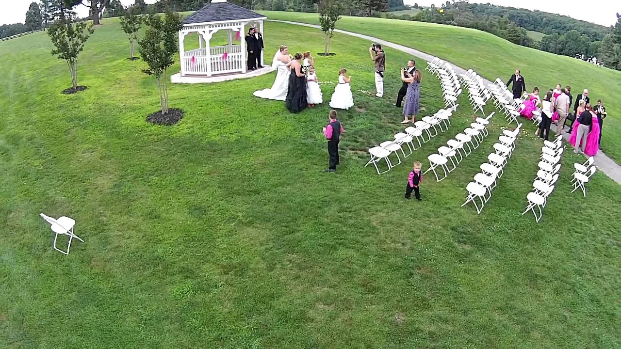 Daniel and Tonya Hahn - Wedding Aerial Footage 8-02-14 - YouTube