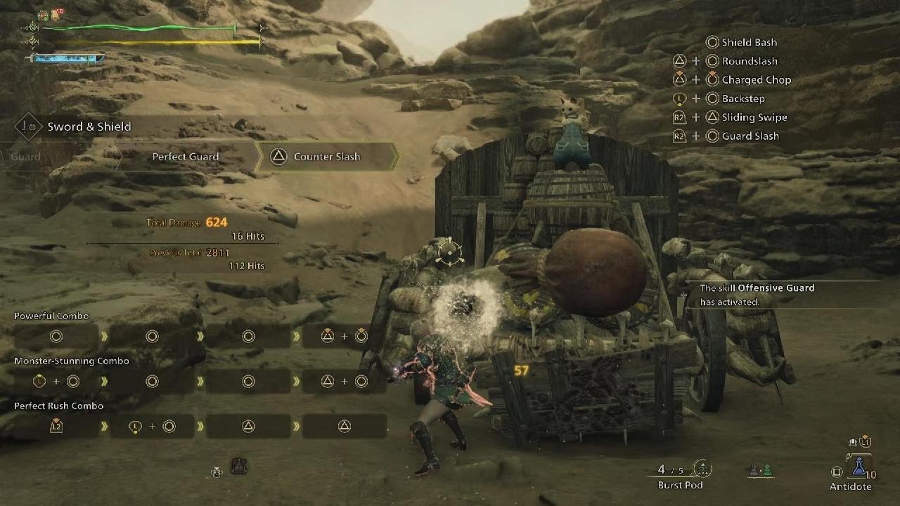 Monster Hunter Wilds SnS perfect block training - YouTube