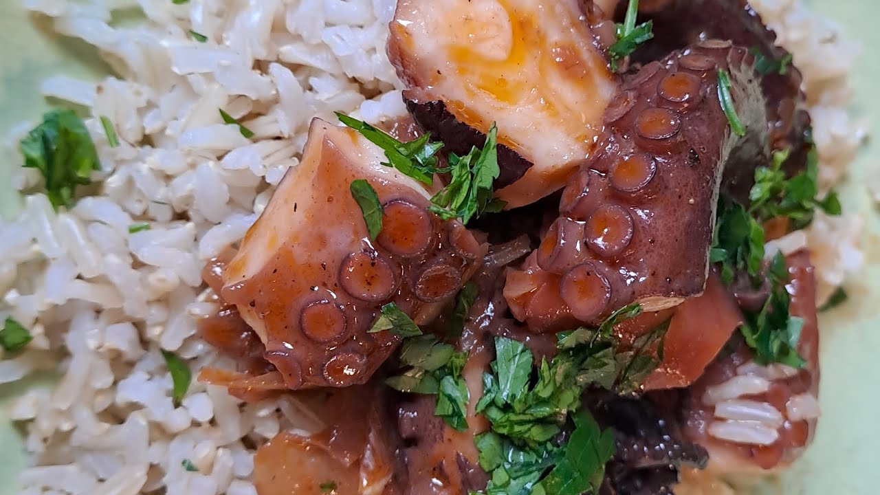 Octopus in Wine(Xtapodi Krasato) Greek Recipe - YouTube