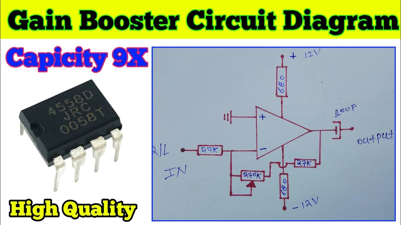 Audio Amplifier Gain Booster Circuit Diagram Study || How To Make Gain Booster Circuit ||Ues ...