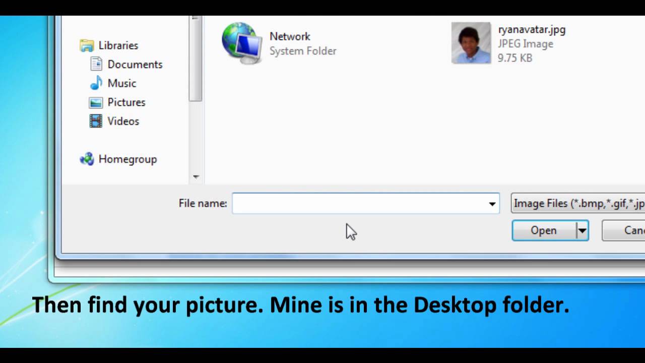 How to Change Your Windows 7 Default Account Picture - YouTube