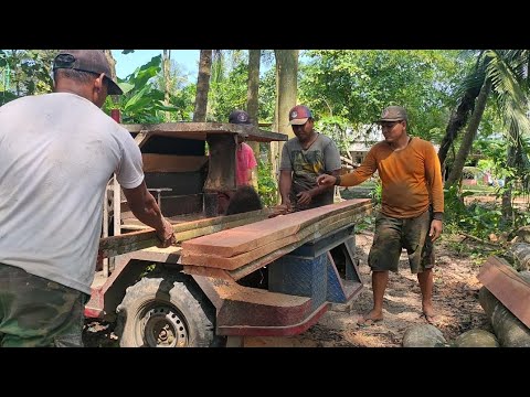 pembuatan Reng kayu salam yang super empuk ukuran 2x4 CM dengan sawmill ...