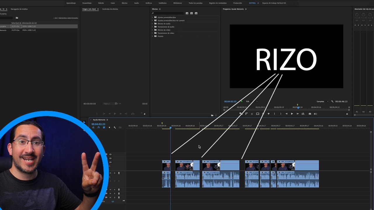 Formas de eliminar Rizo en Premiere Pro | Ayuda de Memoria - YouTube