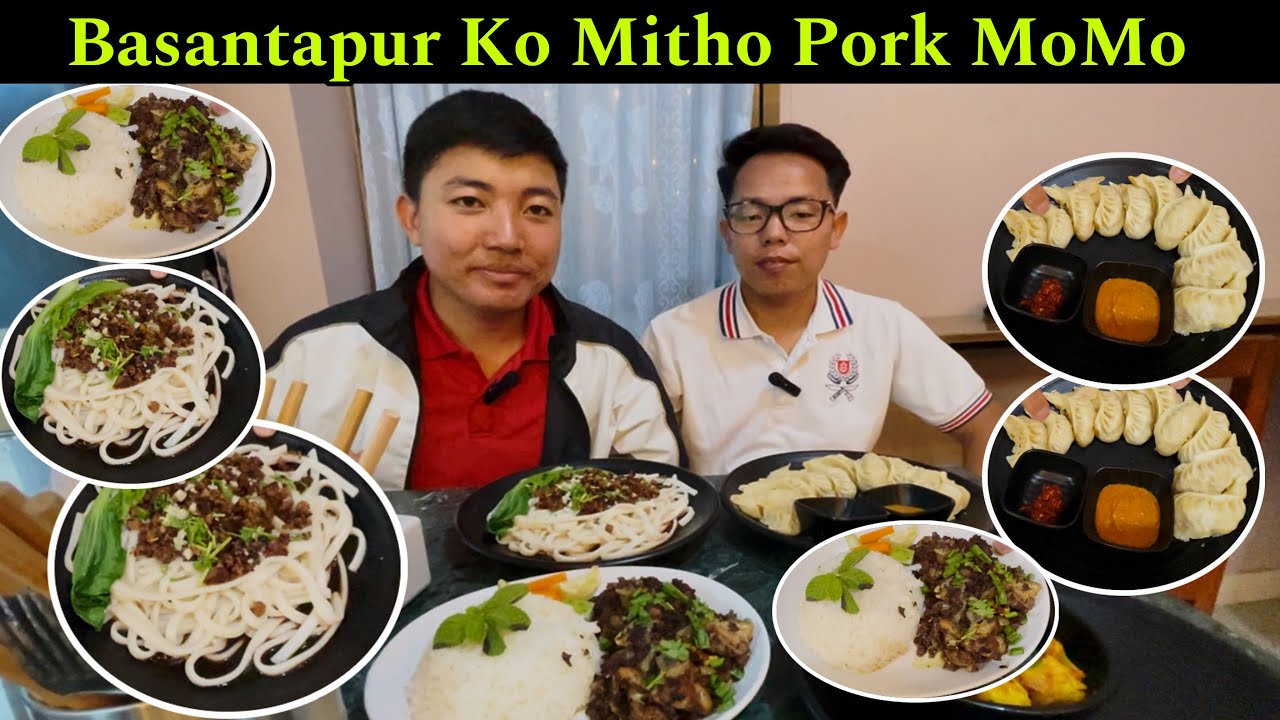 Kathmandu Ma Mitho Pork MoMo And Pork keema Noodles! All Pork Items in ...