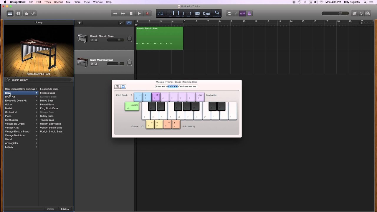 Garageband 10 Musical Typing For Beginners YouTube Garageband 10 Musical Typing For Beginners YouTube