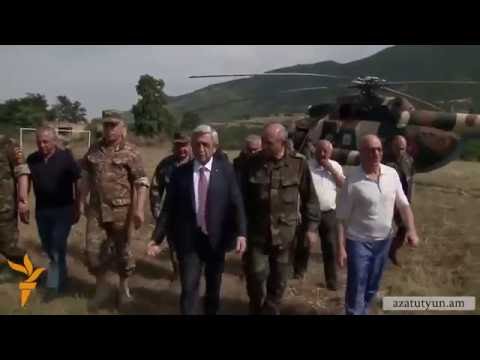 Serj Sarkisian Lələ Təpə istiqamətinə gəldi - [video]