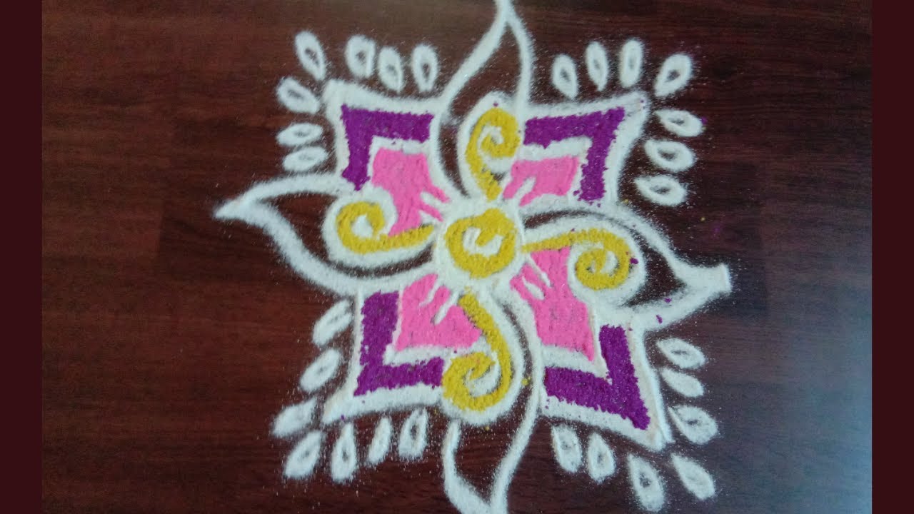 Easy rangoli for beginners/ small daily kolams/ kolam designs by easy ...