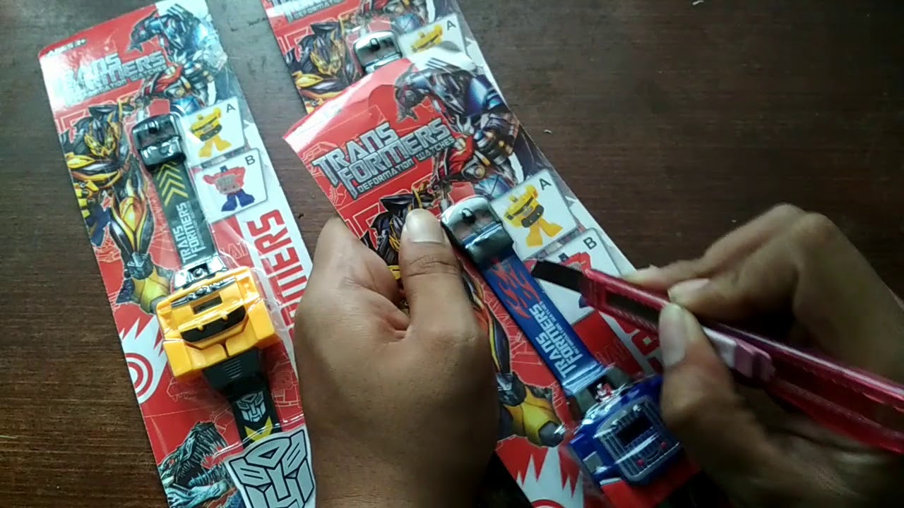 Unboxing jam tangan robot transformers - remake fashion item untuk anak ...