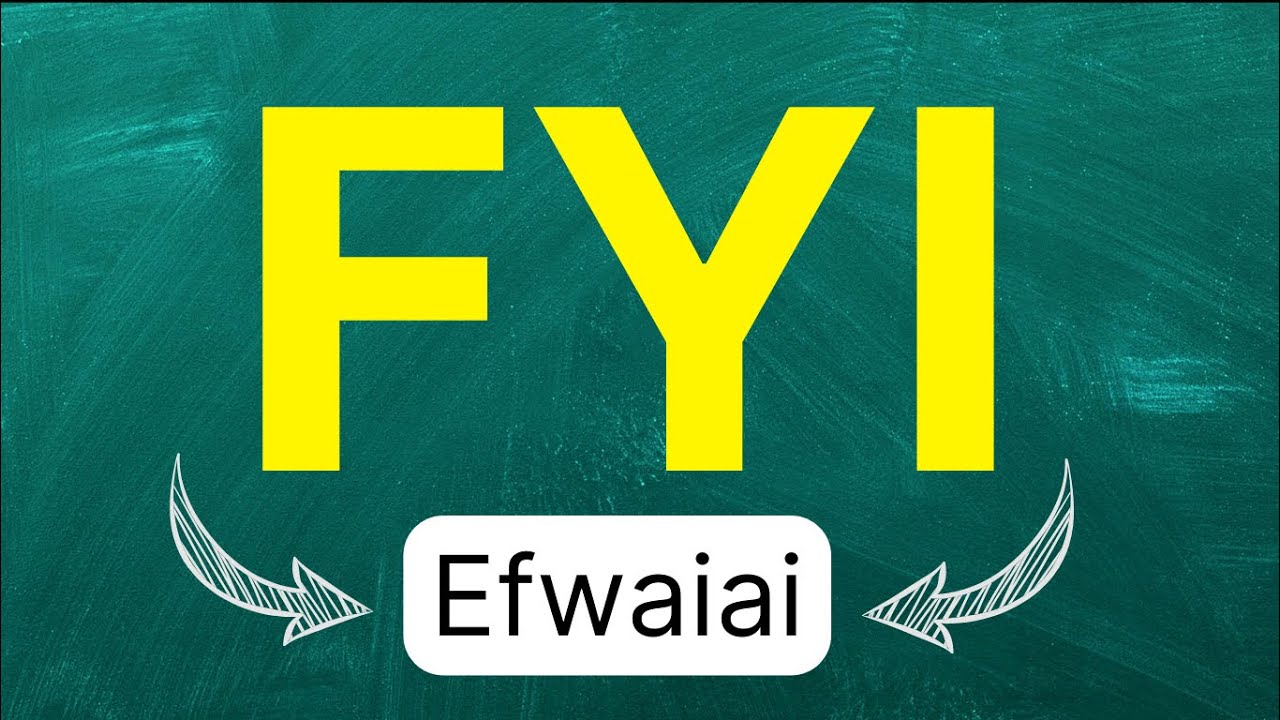 Cómo pronunciar: 'FYI' 'Para tu información' 'Para que lo sepas' en ...