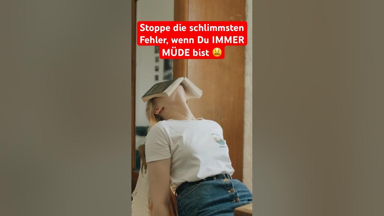 Stoppe die schlimmsten Fehler, wenn Du IMMER MÜDE bist 😫 #shorts #schlaf - YouTube