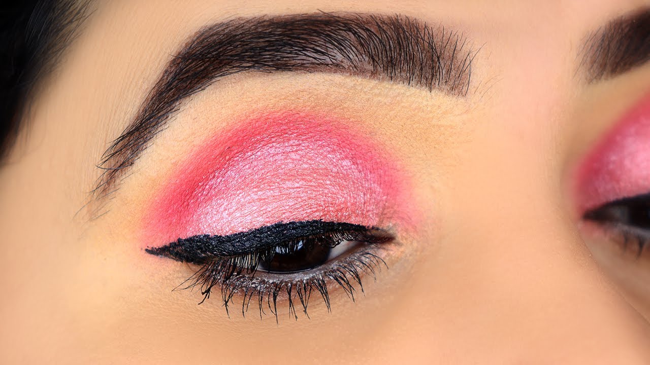 Soft Pink Shimmery Eye Makeup: A Delicate Glow | Eye Makeup - YouTube