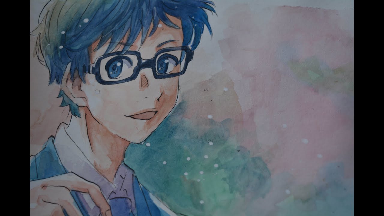 Drawing Kousei from shigatsu wa kimi no uso - YouTube
