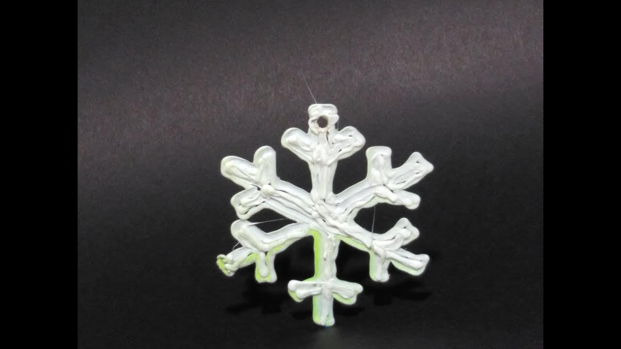 Making a 3d pen snowflake for a christmas tree - YouTube