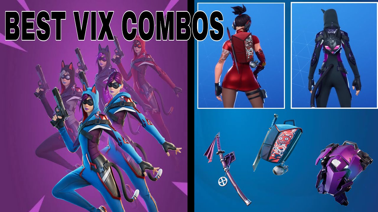 BEST VIX COMBOS in Fortnite - ALL EDIT STYLES | Vix Outfit + Whisker ...