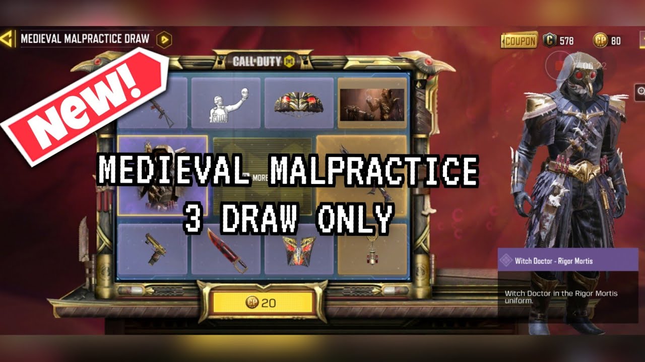 *NEW* MEDIEVAL MALPRACTICE DRAW ( 3 DRAW ONLY ) CODM - YouTube