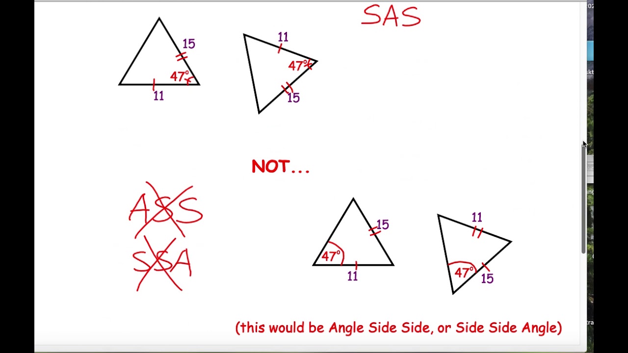 Geom - unit 03 day 05 SSS SAS ASA - YouTube