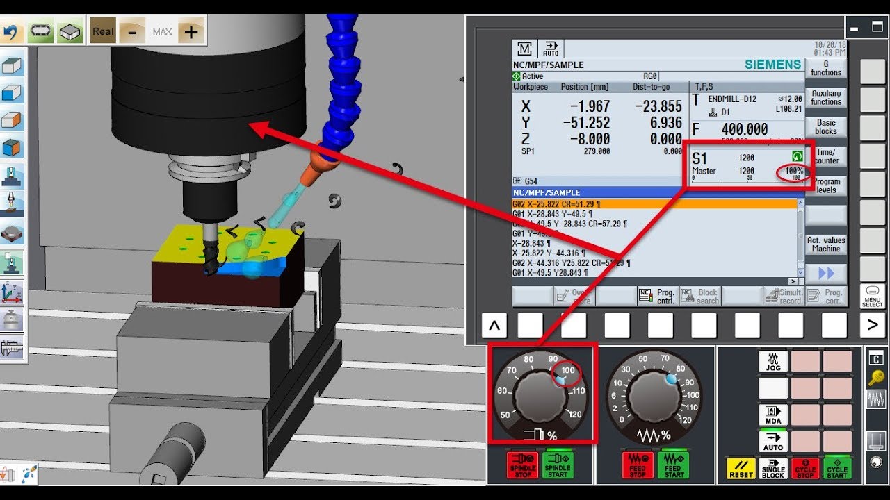how to use Spindle switch for CNC Mill - YouTube