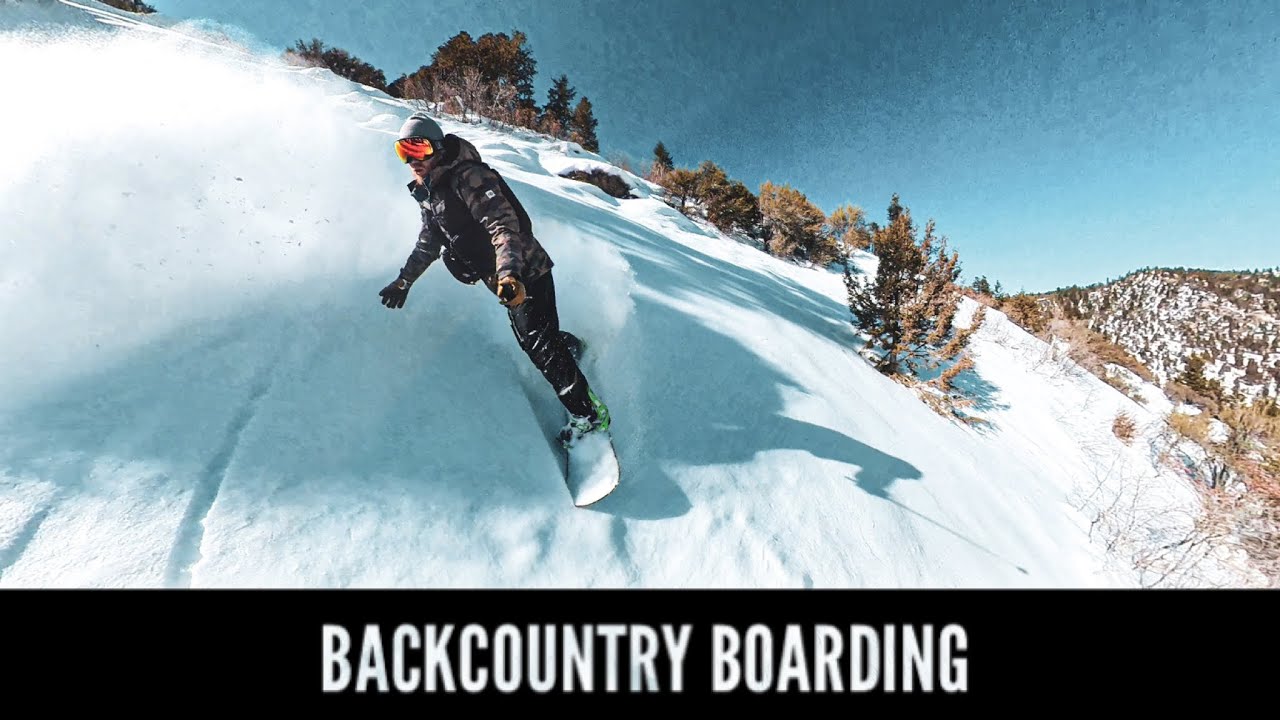 Snowboarding in the Backcountry - Off the grid cabin - YouTube