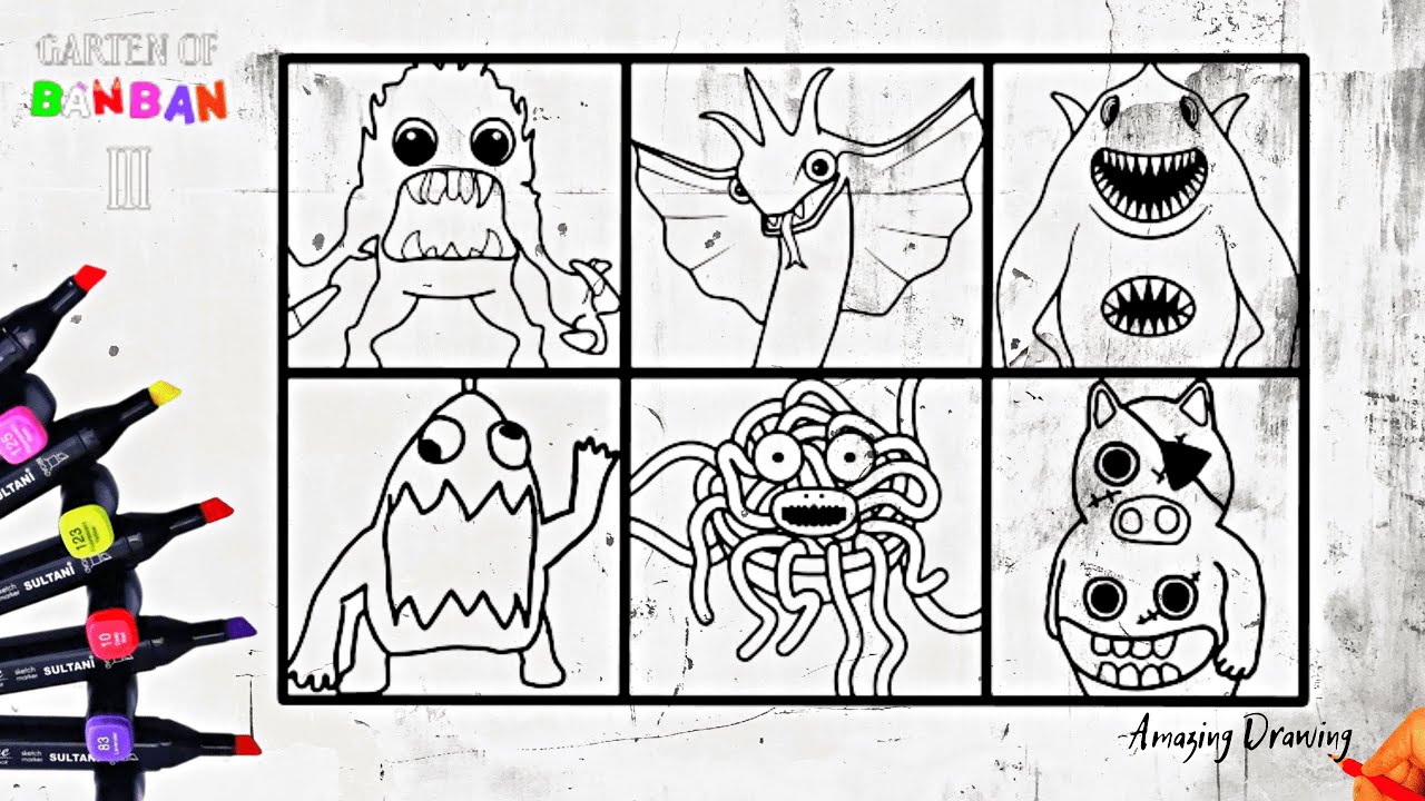How to color easy Garten of Banban 3 #59 How to Color Banban 3 ...