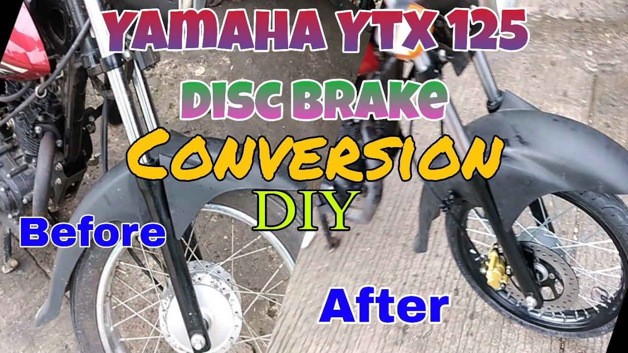 Yamaha YTX 125 DISC BRAKE CONVERSION. DIY Alamin. - YouTube
