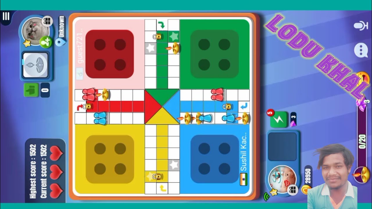 Lodu Comfun||Ludo game in 2 players | Ludo King | ludo gameplay लूडो किंगगेम#1 - YouTube