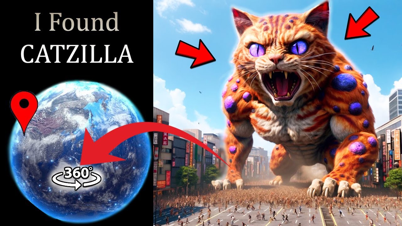 CATZILLA on Google Maps is REAL? - 360° Video | VR - YouTube