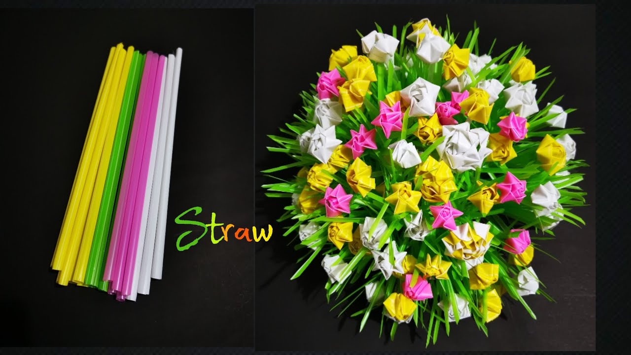 🌺FLOWER made of STRAW,🌸must watch🌸 - YouTube