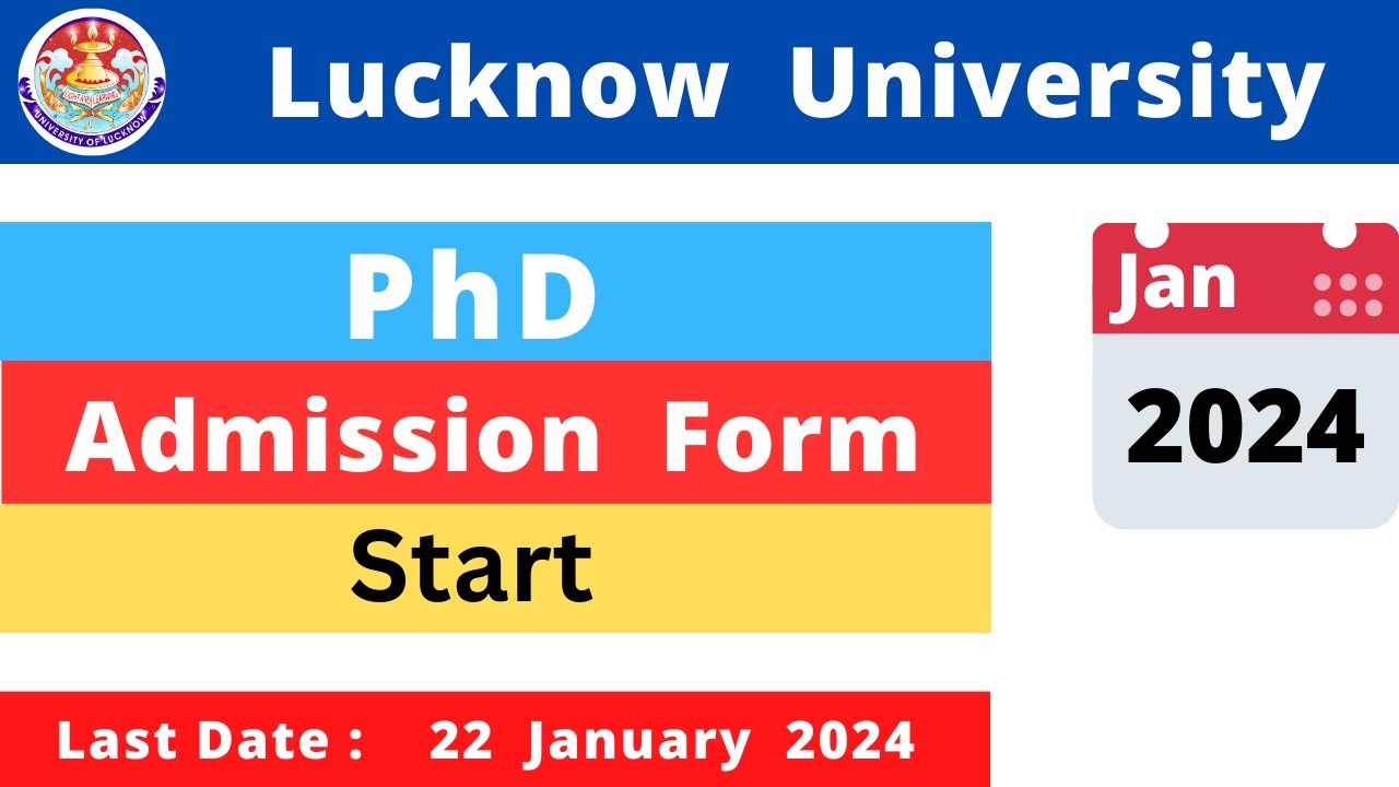 LU PhD Admission Form 2024 | Lucknow University Phd Admission Form 2024 ...