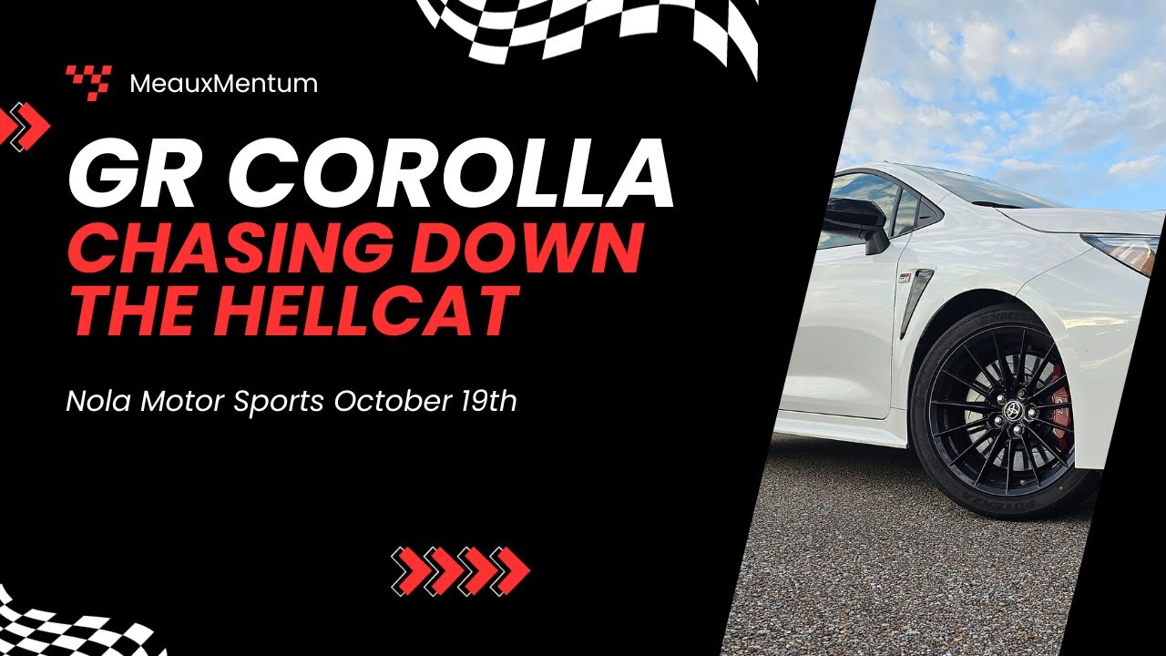 GR Corolla Road Course: Chasing down the Hellcat - YouTube