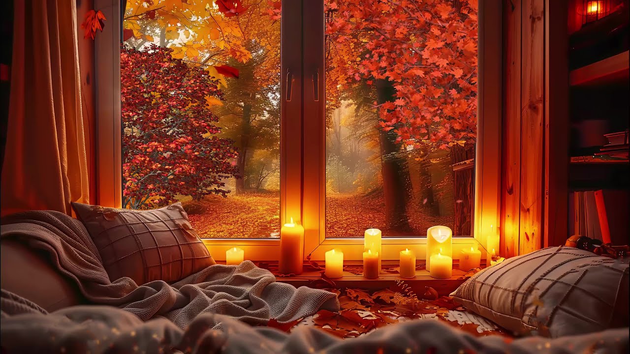 🍂Cozy Bedroom in the Charming Autumn Forest | Relaxing Fall Ambiance ...